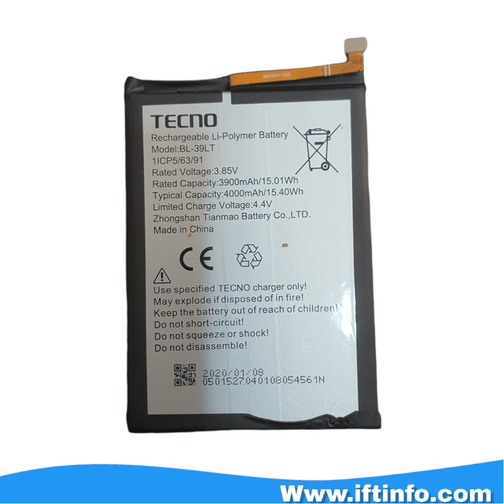 Batterie tecno spark 4 original BL-39LT SMART 4 /CAMON 12 AIR - IFT Shop